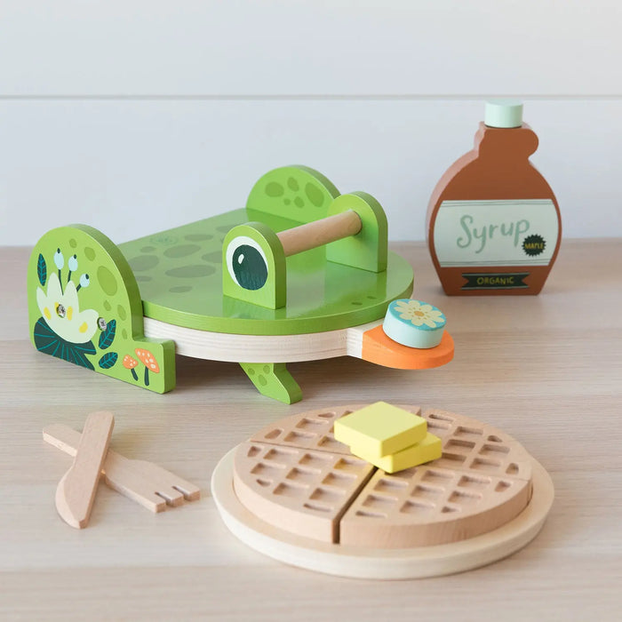 Ribbit Waffle Maker wood toy pretend play set – Manhattan Toy