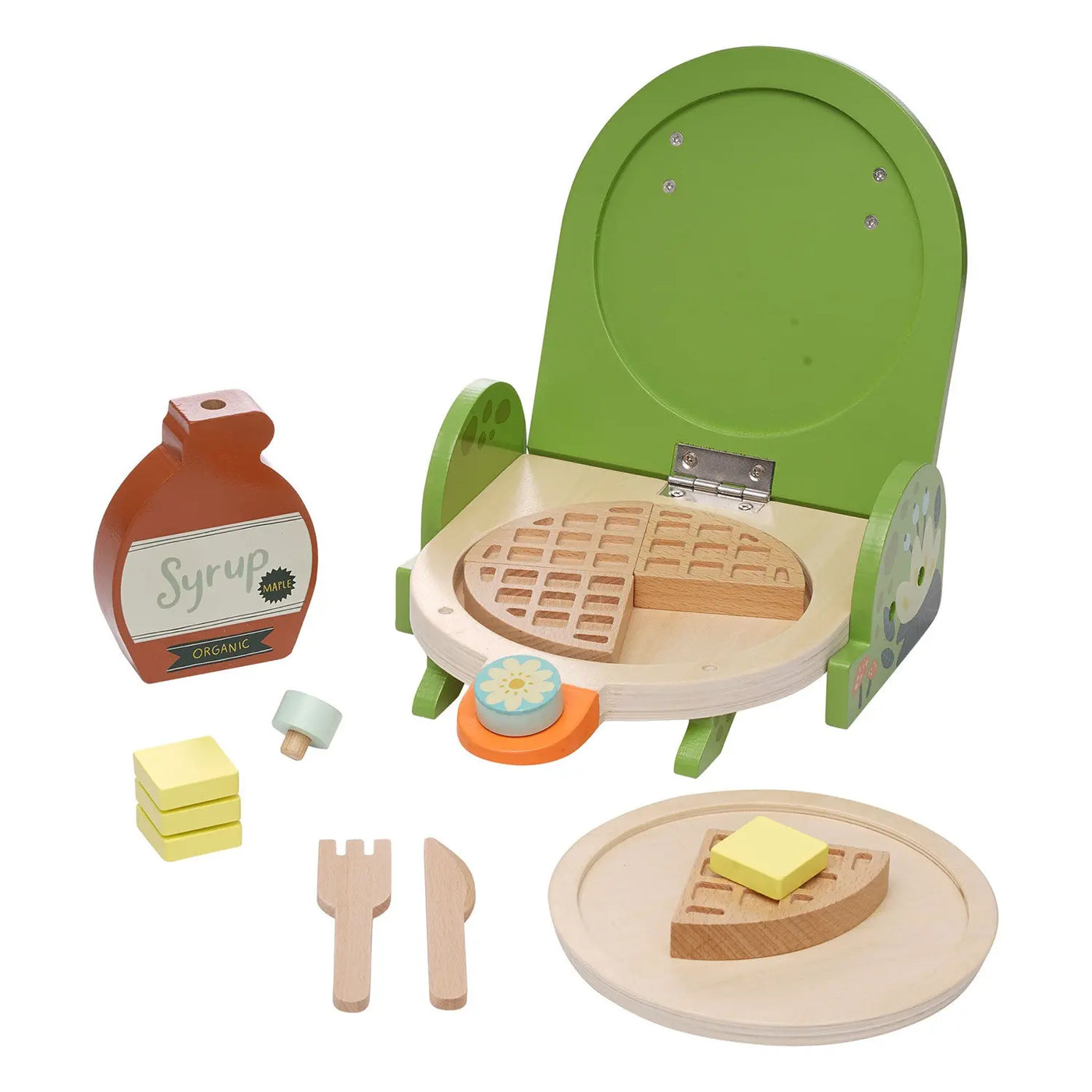 Ribbit Waffle Maker wood toy pretend play set – Manhattan Toy
