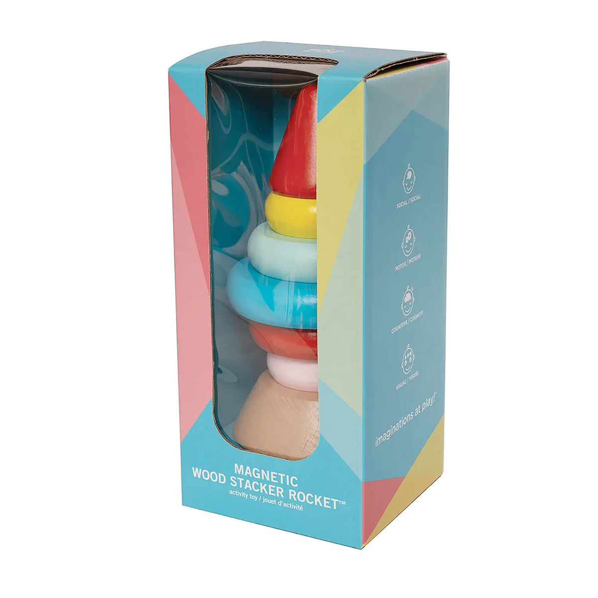 Magnetic Wood Stacker Rocket Toys – Manhattan Toy